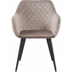 Sillón ROLANDO, metal, tapizado velvet 13 marrón claro ️ 101,16€